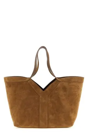 Saint Laurent Suede 'y' Shopping Bag - Brown