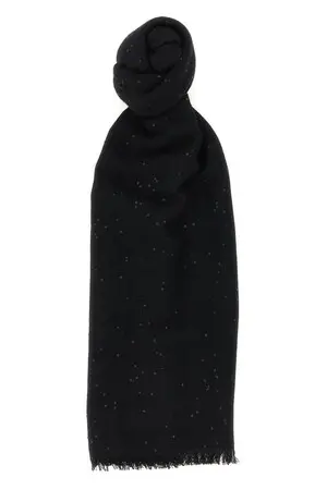 Brunello Cucinelli Diamante' Scarf - Black