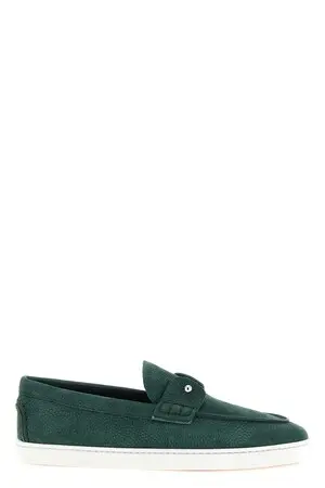 CHRISTIAN LOUBOUTIN Chambeliboat Leather Loafers - Green