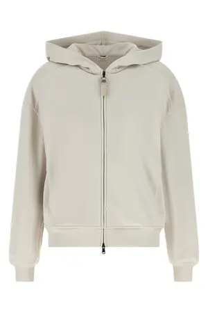 Brunello Cucinelli Shiny Zipper Pull' Hoodie - Beige