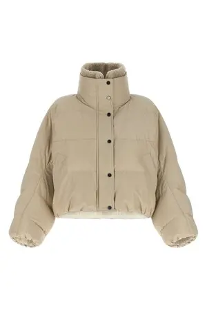 Brunello Cucinelli Cropped Down Jacket - Beige