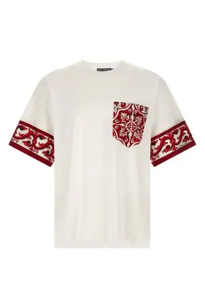 Dolce & Gabbana Maiolica' T-shirt - Red