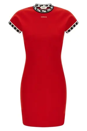 Versace Logo Knit Mini Dress