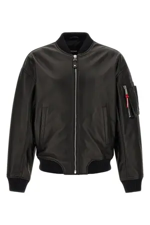 Dsquared2 Leather Bomber Jacket