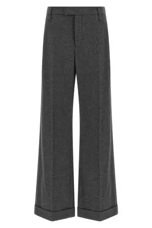 Brunello Cucinelli Virgin Wool And Cashmere Melange Blend Trousers