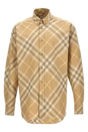 Burberry Check Shirt - Beige