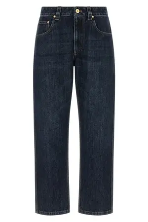 Brunello Cucinelli Shiny Bartack Jeans - Blue
