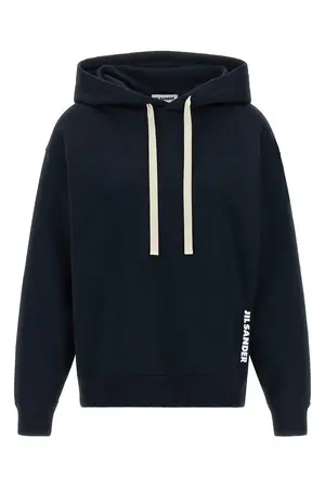 JIL SANDER Cotton Hoodie - Blue