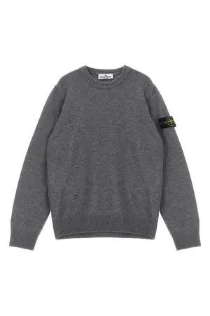 Stone Island Badge Logo' Sweater - Gray