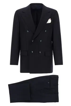 Kiton Virgin Wool And Cashmere Dress - Blue