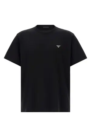 Prada Triangle Logo T-shirt - Black