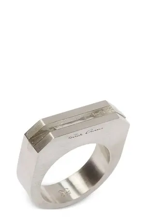 Rick Owens Crystal Hollywood' Ring - Silver