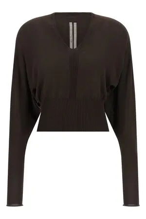 Rick Owens V Cropped Top - Brown