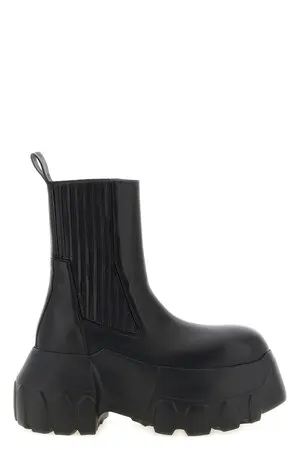 Rick Owens Beatle Mega Tractor Leather Boots