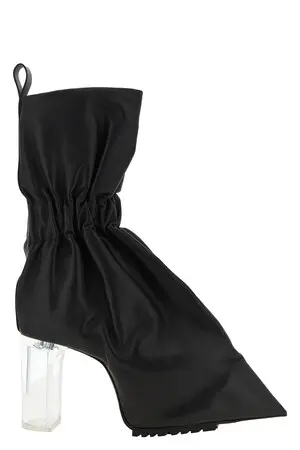Rick Owens Pull On Cuffed Taquito' Ankle Boots - Black
