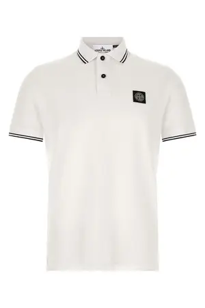 Stone Island 2200010' Polo Shirt - White/black