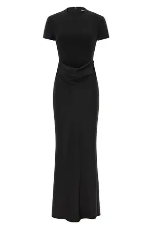 ROTATE BY BIRGER CHRISTENSEN Draped Mermaid Dress - Black