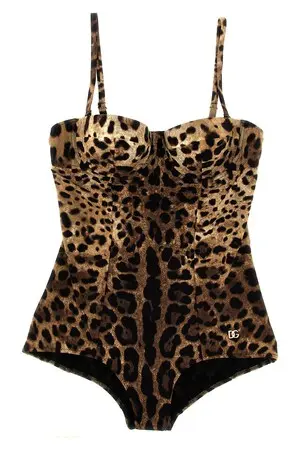 Dolce & Gabbana Leopard Print One-piece Swimsuit