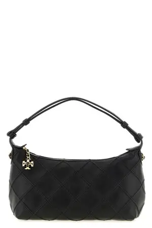 Tory Burch Fleming Leather Clutch - Black