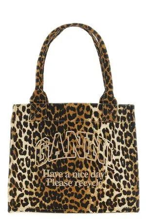 GANNI Leopard Shopping Bag