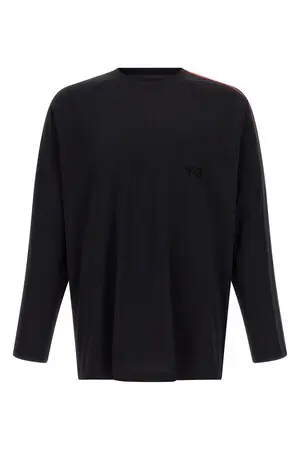 Y3 Oversized Gradient Stripes' T-shirt - Black