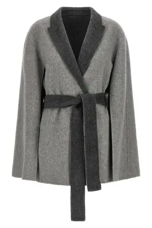 Alberta Ferretti Cardigan With Cape Sleeves - Gray