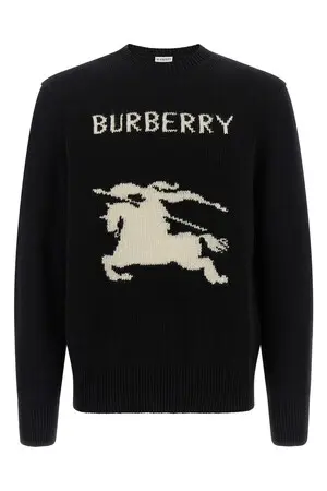 Burberry Ekd Logo Crew Neck Sweater - Black