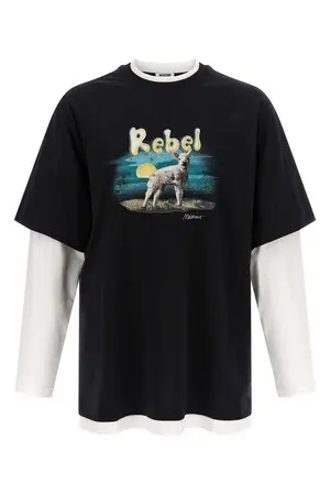 Moschino Double Layer 'rebel' T-shirt - Multi