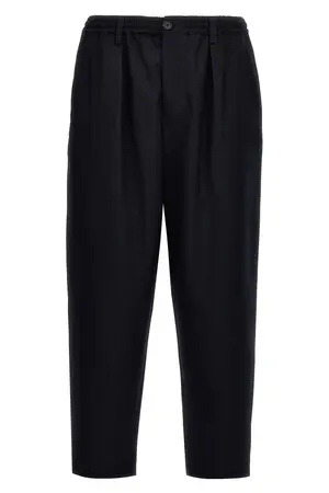 Marni Tropical Wool Cropped Trousers - Blue