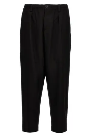 Marni Tropical Wool Cropped Trousers - Black