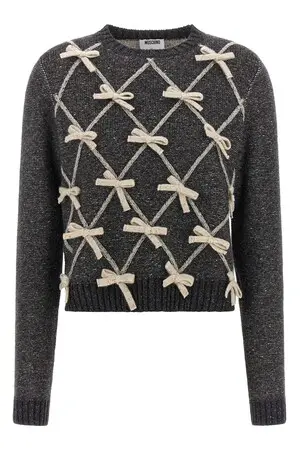 Moschino Bow Embellished Knit Sweater