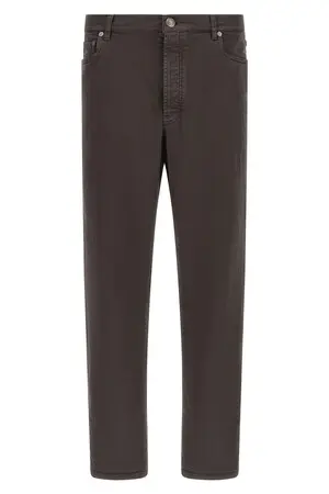 Brunello Cucinelli Garment-dyed Denim Jeans - Brown