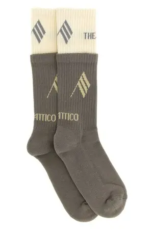 Attico Double Layer Ribbed Socks