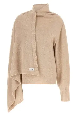 Attico Sweater With Scarf - Beige