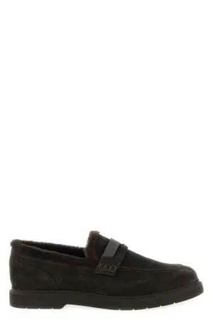 Brunello Cucinelli Suede Penny Loafer - Brown