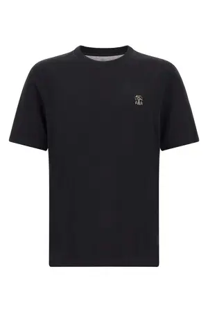 Brunello Cucinelli Logo Embroidery T-shirt