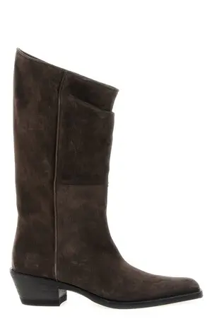 Khaite Clive Suede Boots - Brown