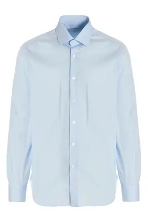 BARBA NAPOLI Poplin Shirt - Light Blue