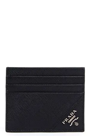 Prada Logo Card Holder - Black