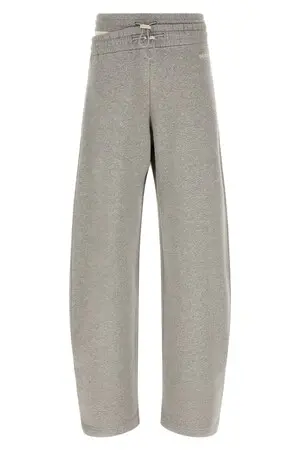 Attico Asymmetrical Double Waist Trousers - Gray