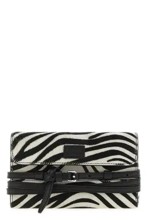 Moschino Tie Me' Wallet On Chain - White/black