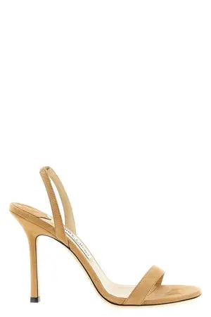JIMMY CHOO Suede Jenn Sandals - Beige