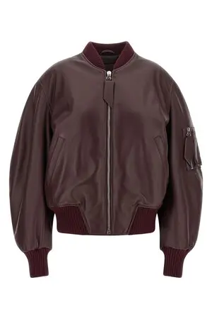 Attico Anja Bomber Jacket - Bordeaux