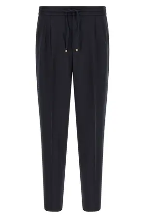 Brunello Cucinelli Wool Flannel Trousers - Blue
