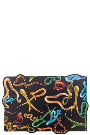 SELETTI X Toiletpaper 'snakes' Placemat - Black