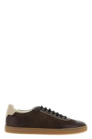 Brunello Cucinelli Suede And Smooth Calf Sneakers