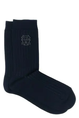 Brunello Cucinelli Socks Coat Of Arms Of Solomeo - Blue