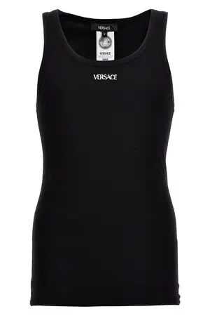 Versace Logo Embroidery Tank Top