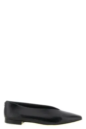 JIMMY CHOO Margot Leather Ballet Flats - Black