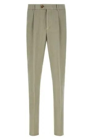 Brunello Cucinelli Linen Gabardine Trousers - Green